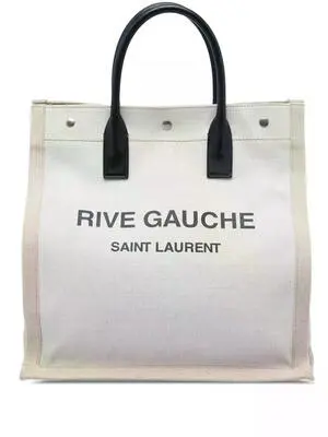 Saint Laurent 2020 Canvas Rive Gauche North South Tote Bag - Brown