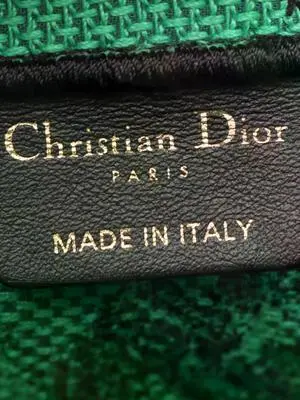 Dior Medium Embroidered Canvas Book Tote Bag - Green