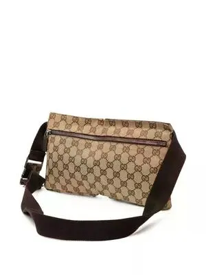 Gucci 2000-2015 Gg Canvas Double Pocket Belt Bag