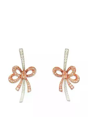 HYT JEWELRY Diamond Bow Earrings - Pink