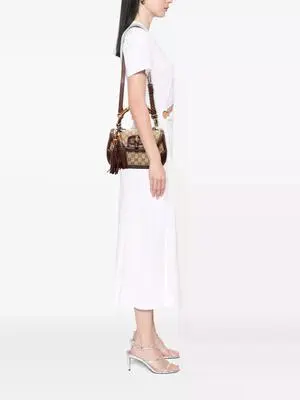 Gucci Medium Gg Canvas New Bamboo Top Handle Bag