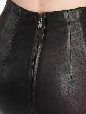 Rick Owens Lambskin Maxi Skirt With Rear Slit