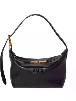 Miu Miu Spirit Nappa Leather Shoulder Bag - Black
