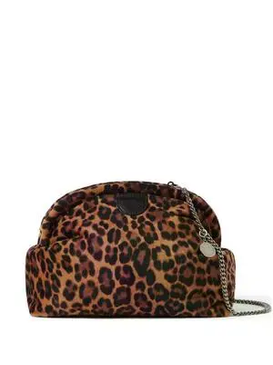 Stella McCartney Leopard-print Chain-strap Clutch Bag - Neutrals