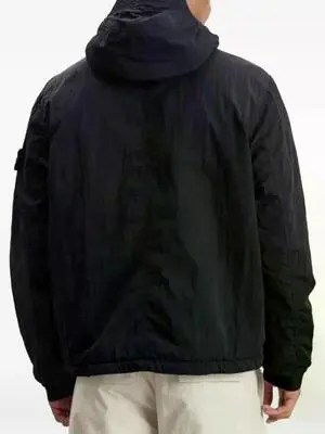 Stone Island Hooded Logo-patch Jacket - Blue