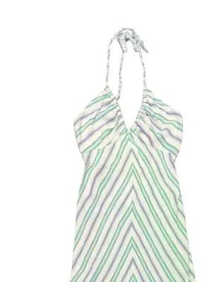 Xirena Maggie Striped Halterneck Maxi Dress
