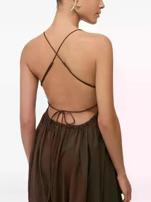 OTTOD'AME Plunging Cross-back Dress