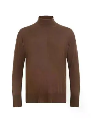 Max Mara Roll-neck Drop-shoulder Sweater - Brown