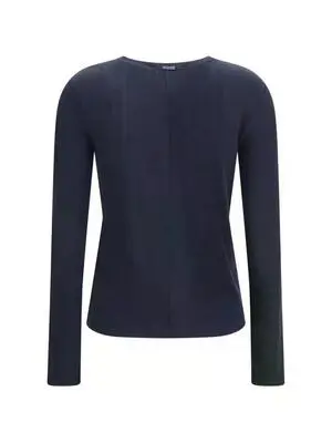 Max Mara Ribbed Long-sleeve T-shirt - Blue
