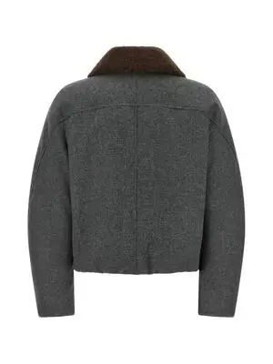 Brunello Cucinelli Shearling-collar Cropped Jacket