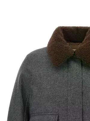Brunello Cucinelli Shearling-collar Cropped Jacket