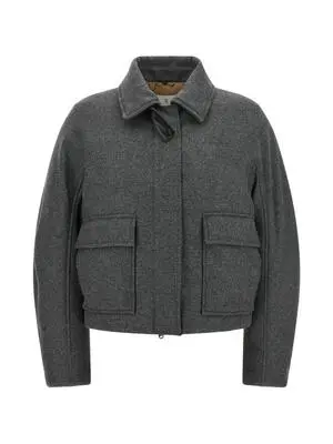 Brunello Cucinelli Shearling-collar Cropped Jacket