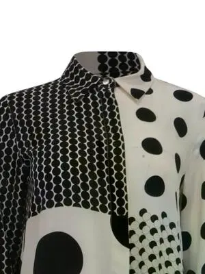Sportmax Polka-dot Silk Shirt Dress