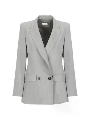 Marella Pinstripe Double-breasted Blazer - Grey
