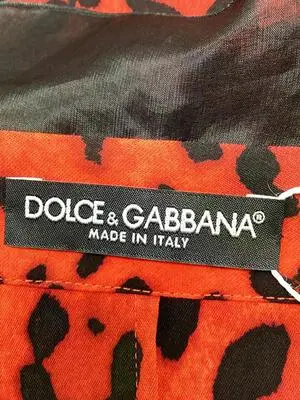 Dolce & Gabbana Leopard Print Ruffled Blouse