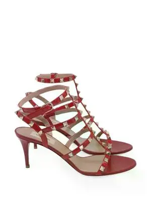 Valentino Garavani Rockstud Caged Sandals - Red