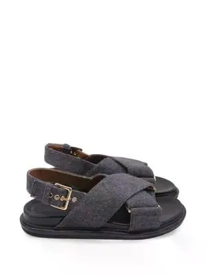 Marni Fussbett Slingback Sandals - Grey