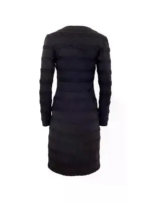 Alaïa Long-sleeve Mini Dress With Woven Detail