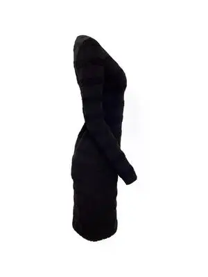 Alaïa Long-sleeve Mini Dress With Woven Detail