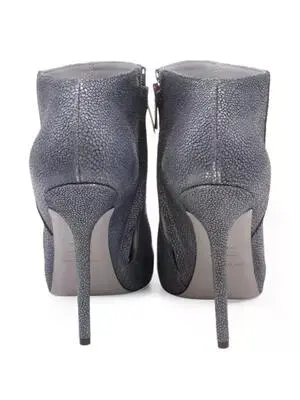 SERGIO ROSSI Shagreen-effect Ankle Boots