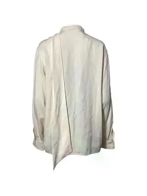 Victoria Beckham Scarf Neck Long Sleeve Blouse