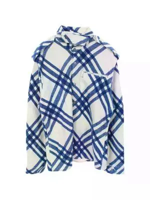 Burberry 2010s Check Shirt Jacket - White