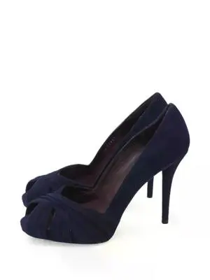 STUART WEITZMAN Peep-toe Suede Pumps - Blue