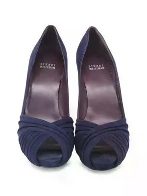 STUART WEITZMAN Peep-toe Suede Pumps