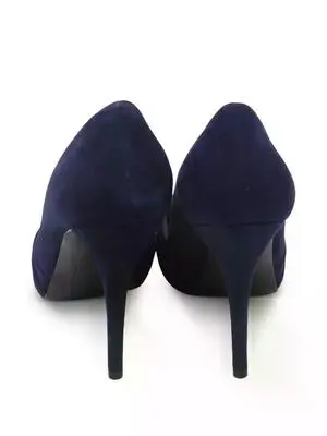 STUART WEITZMAN Peep-toe Suede Pumps