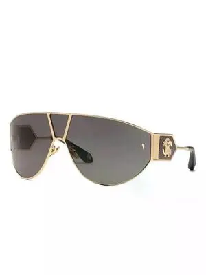 Roberto Cavalli Geometric-frame Logo Sunglasses
