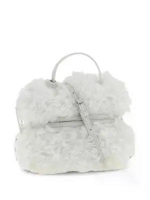 Moschino Shearling Tote Bag - White