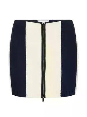Iceberg Striped Zip-front Mini Skirt