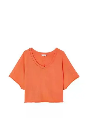 American Vintage Vibtown Raw-edge T-shirt - Orange