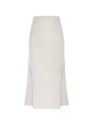 Herno Ribbed-knit Sequin-embellished Skirt - Neutrals