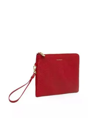 COCCINELLE C-me Softy Leather Clutch Bag - Red