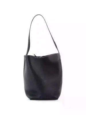 THE ROW N/s Park Tote Leather Medium Shoulder Bag - Black