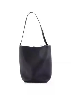 THE ROW Medium Leather Shoulder Bag - Black