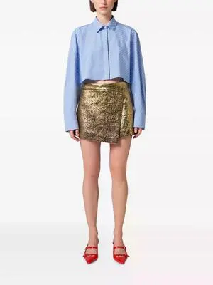 MSGM Brocade-effect Wrap Shorts