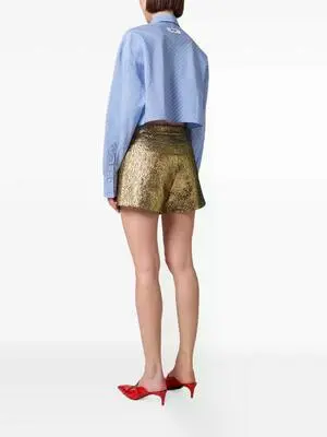 MSGM Brocade-effect Wrap Shorts