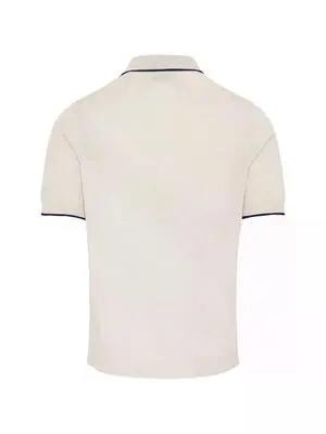 GRAN SASSO Contrast-trim Knitted Polo Shirt - Neutrals