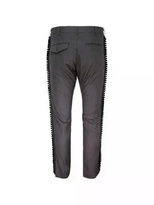 Comme Des Garçons Wool Ruffled Trim Tailored Trousers