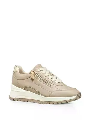 Geox Desya Side-zip Leather Sneakers