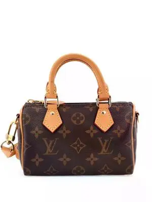LOUIS VUITTON Speedy Bandouliere Nm Bag Monogram Canvas Nano Crossbody Bag - Brown