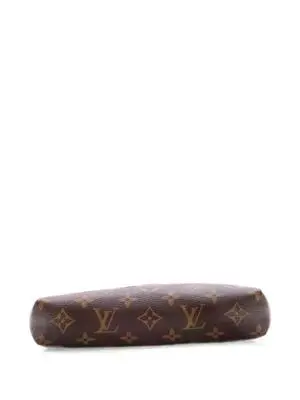 LOUIS VUITTON Monogram Canvas Pallas Clutch Bag - Brown