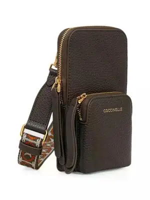 COCCINELLE Grained-leather Logo-stamp Phone Case