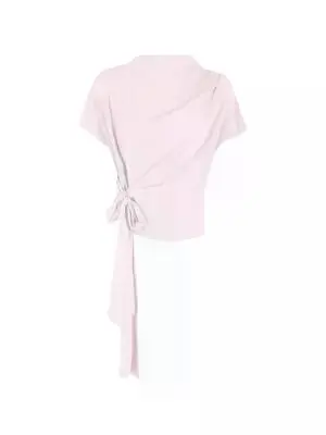 Federica Tosi Side-tie Short-sleeve Top - Pink