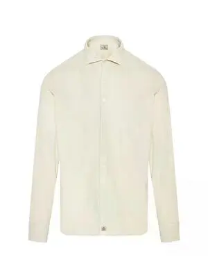 SONRISA Corduroy-texture Long-sleeve Shirt - Neutrals