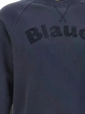 BLAUER. Logo-print Raglan-sleeve Sweater