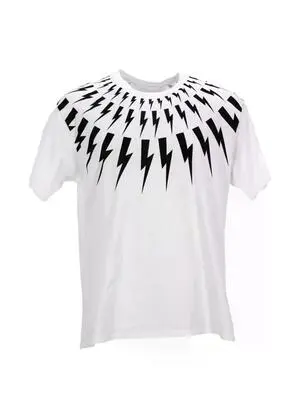 Neil Barrett Thunderbolt-print T-shirt - White