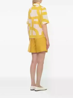EMME Abstract Print Linen Shirt